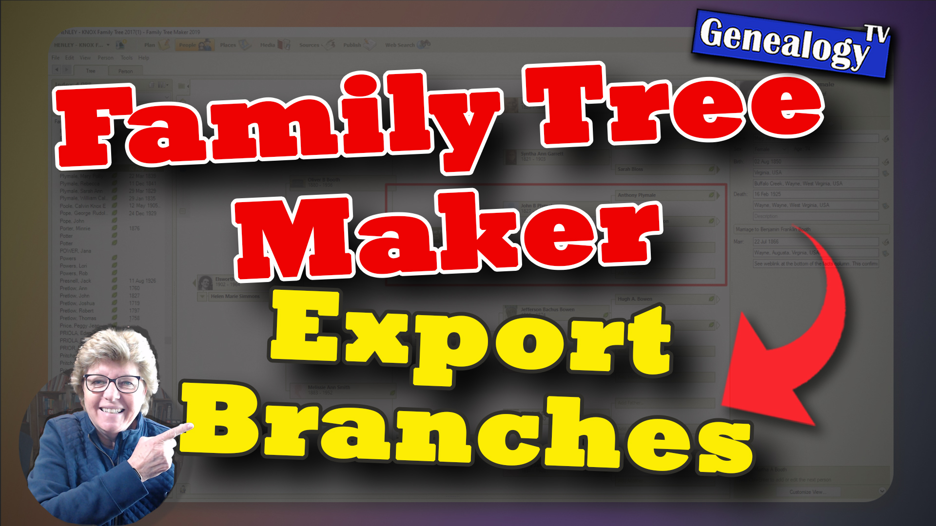 Exporting Branches of the Family Tree Using Family Tree Maker ...